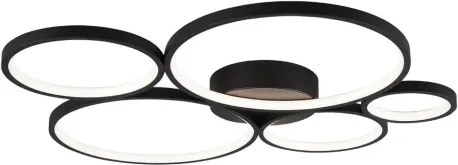 Přisazené LED svítidlo TRIO RONDO 49W 3000K matná černá 3-fázové stmívání 622610532