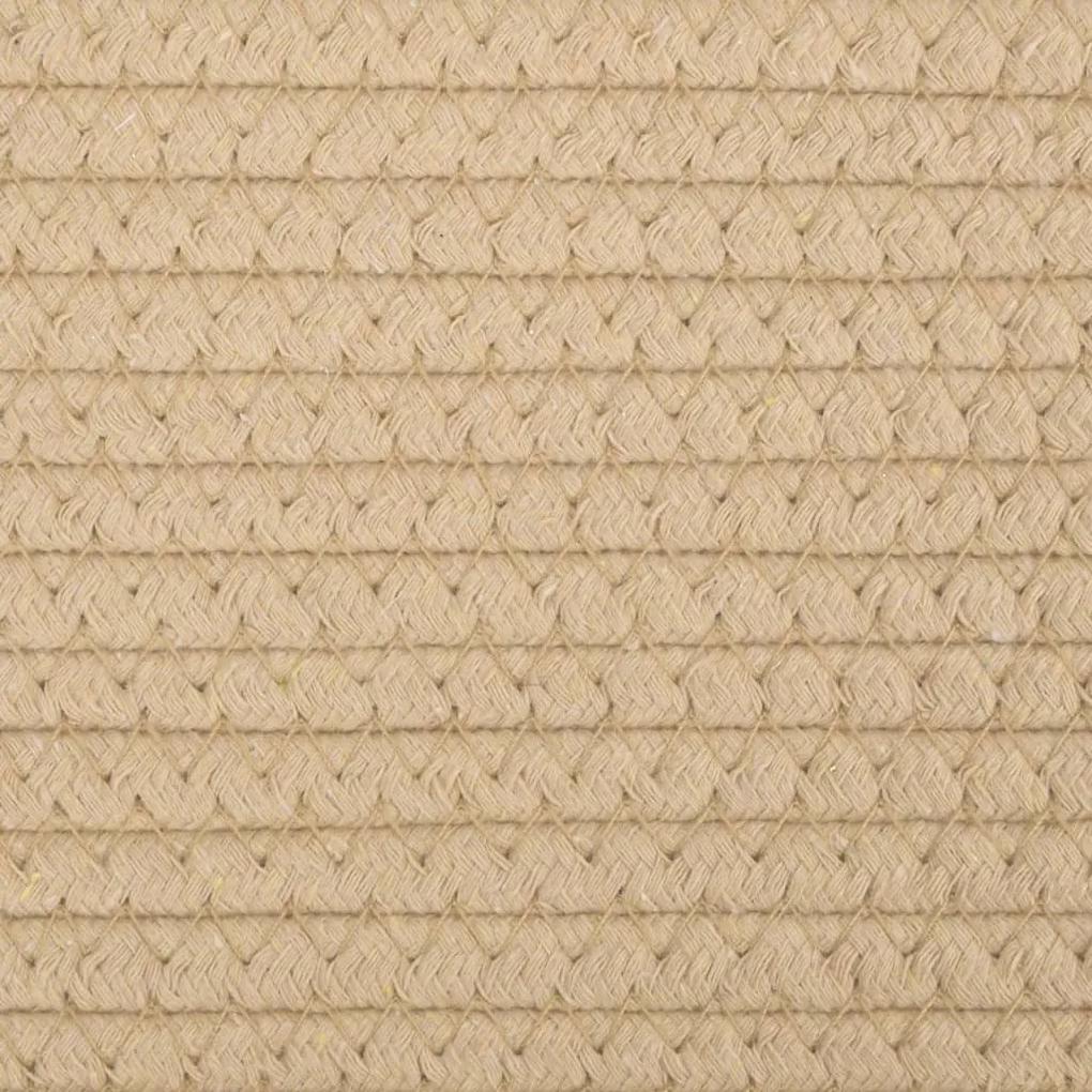 vidaXL Úložný koš a bílý Ø 51 x 33 cm bavlna [358491] Barva: Béžová