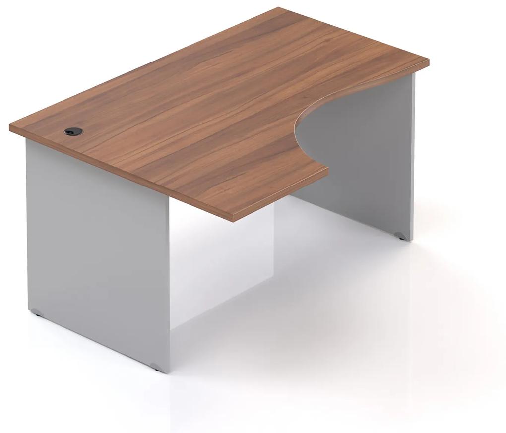 Kancelářský rohový levý stůl Komfort, dřevěná podnož, 140x70/100x76 cm BKA19 19