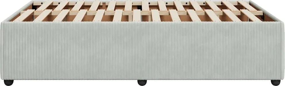 Rám postele bez matrace světle šedá 120 x 200 cm samet 3285000