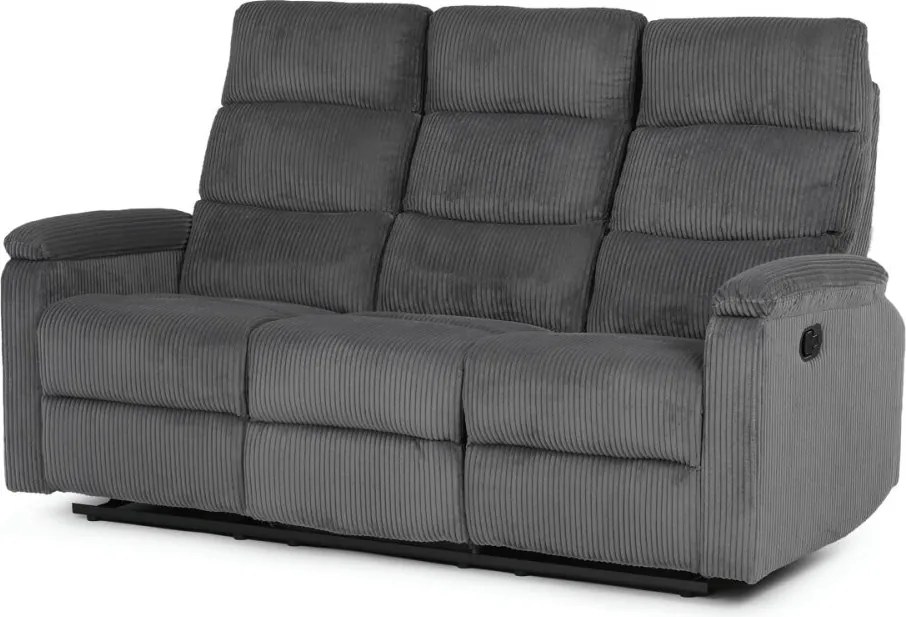 Sedací souprava, polohovací, šedá, manšestrová látka, ASD-C5981 GREY6