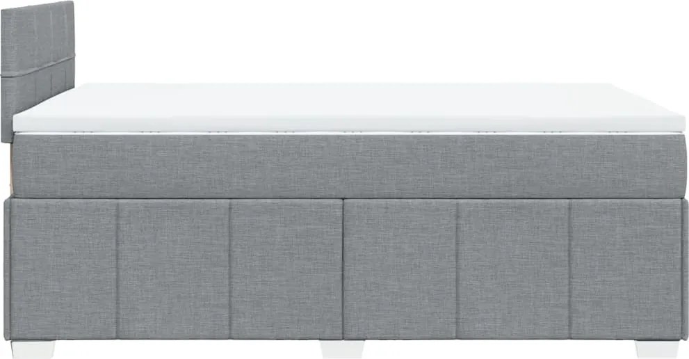 Box spring postel s matrací světle šedá 120x190 cm textil 3289307