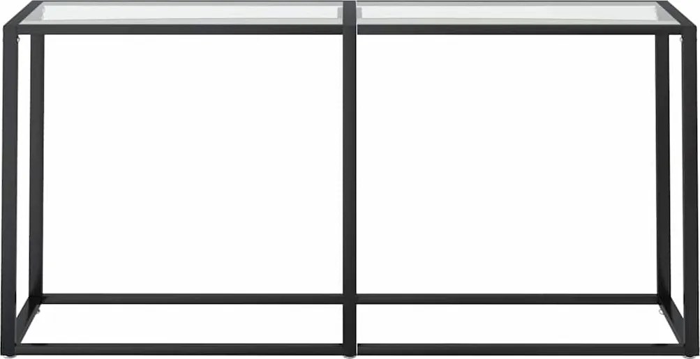 Konzolový stolek průhledný 160 x 35 x 75,5 cm tvrzené sklo 331678
