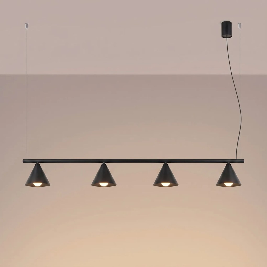 Sollux Lighting Lustr NOX 4L černý