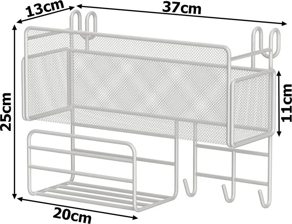 Verk Group Police kuchyňský organizér kontejner půdní přívěsek 3 x háčky rukojeti