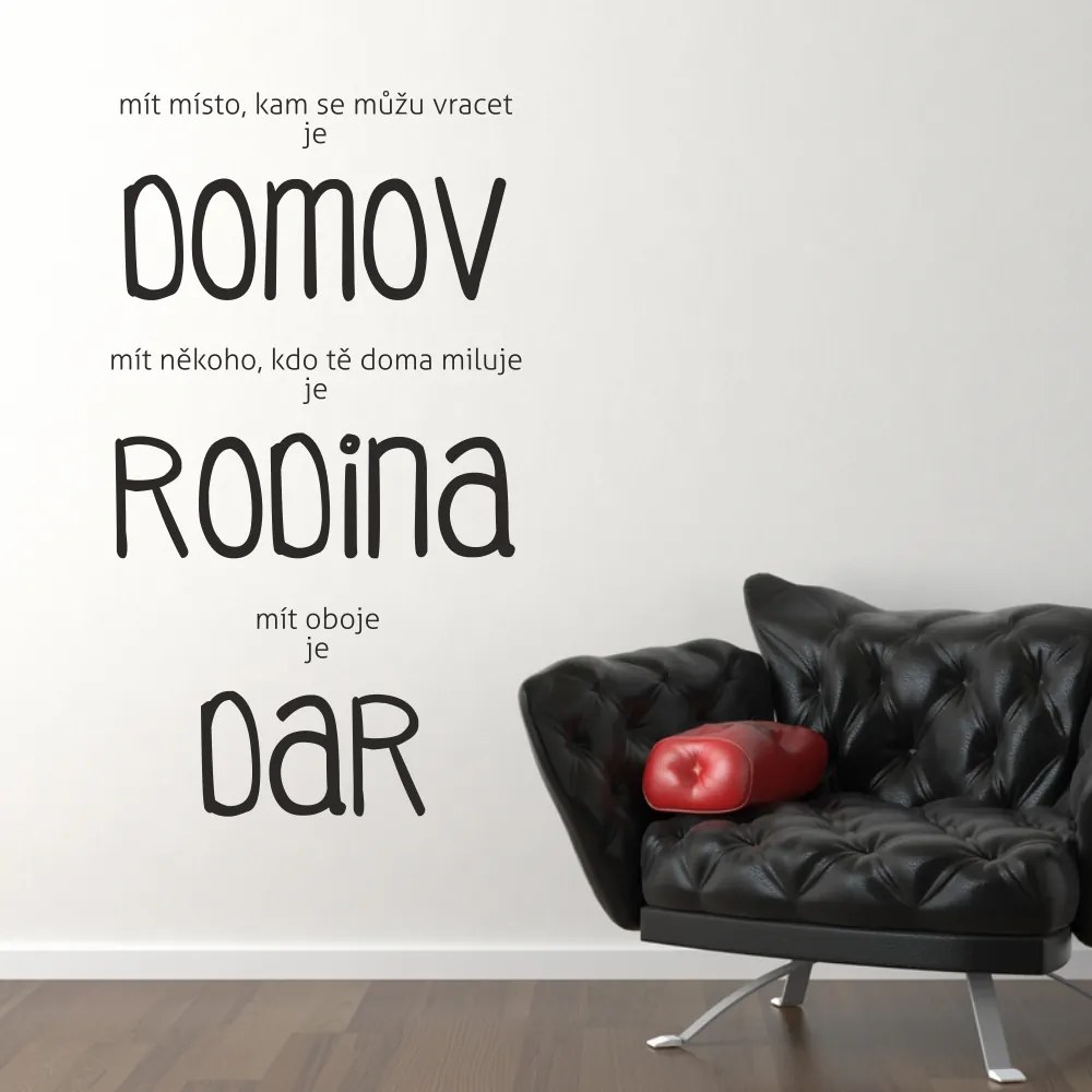 Samolepky na zeď - Domov a Rodina Barva: Mint, Velikost: 100x56 cm