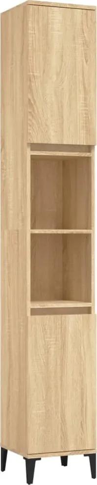 vidaXL 3dílný set koupelnového nábytku kompozitní dřevo [3185624] Barva: Bílá