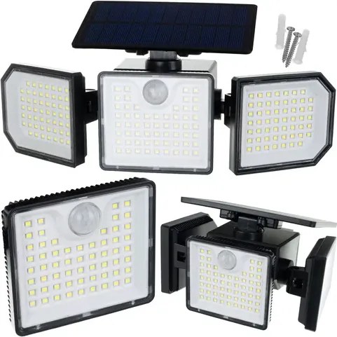 Solární lampa 167 LED, 500 lm s dálkovým ovládáním