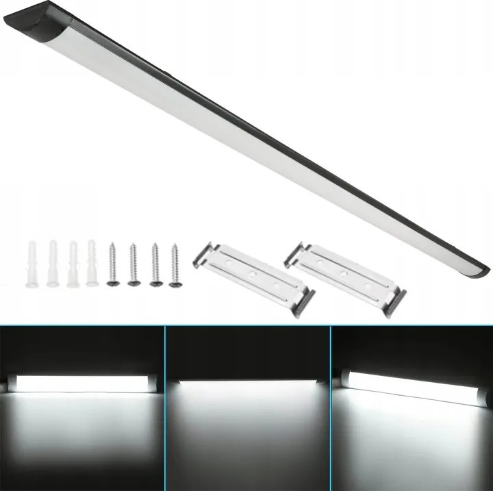 BERGE 4x LED garážová lampa 120cm 36W 3600lm černá 4500k