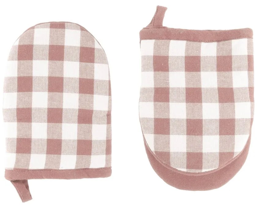 Bavlněné kuchyňské rukavice v sadě 2 ks Gingham – Tiseco Home Studio