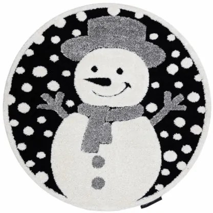 Koberec JOY Snowman černý / krém