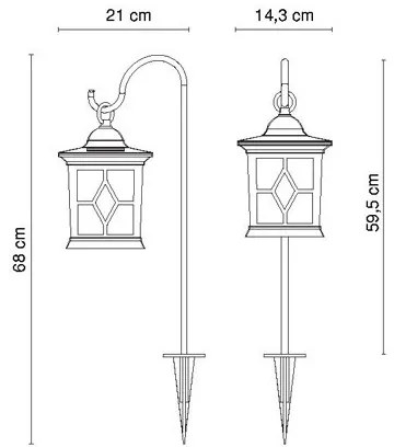 Globo 33270 - Solární lampa SOLAR AL LED/0,05W/3,2V IP44