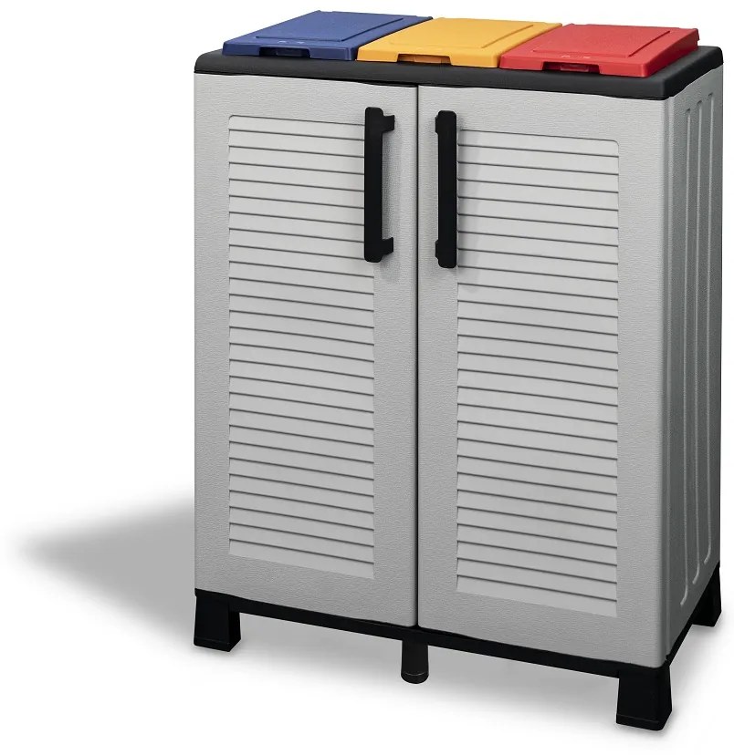 ARTPLAST Skříň na tříděný odpad Linea Family 2dv/3víka-barevná