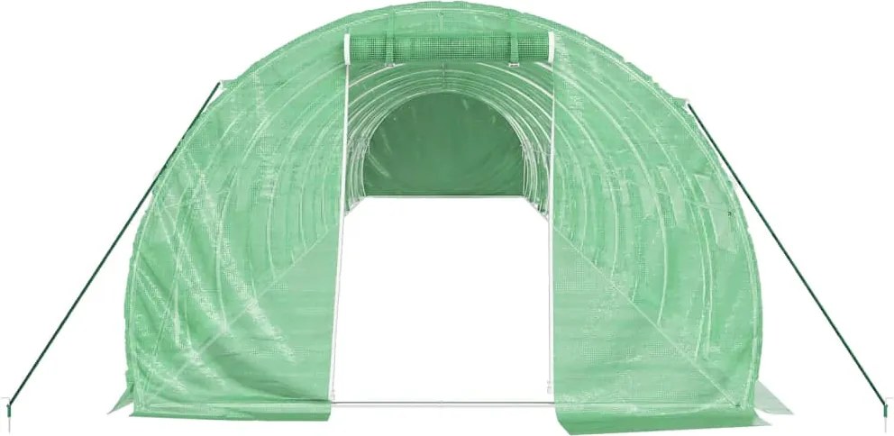 Skleník s ocelovým rámem zelený 42 m² 14 x 3 x 2 m 3188044
