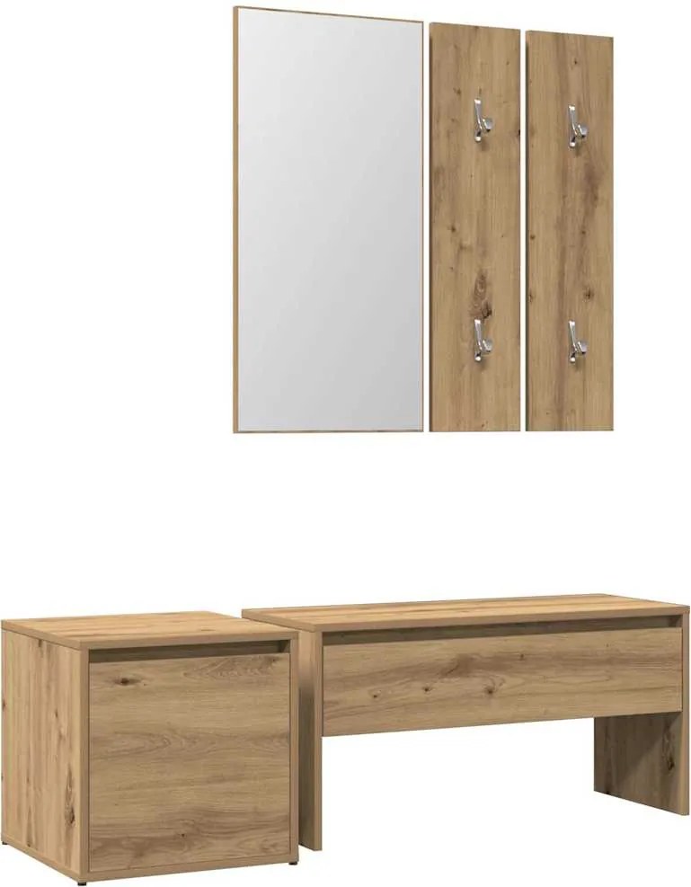 Sada nábytku do předsíně dub artisan kompozitní dřevo 3329172
