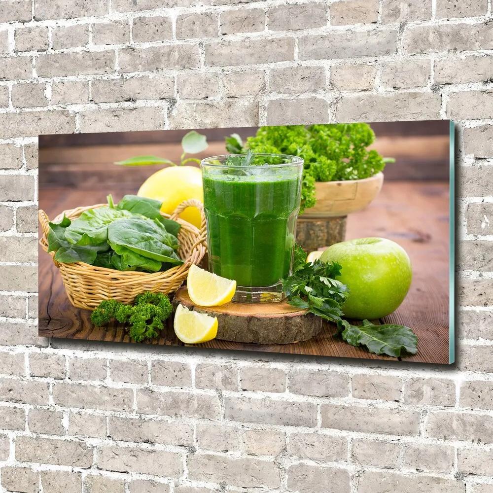 Wallmuralia Fotoobraz na skle Zelený koktejl 140x70 cm