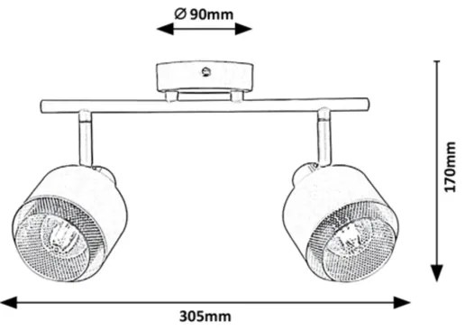 Rabalux - Bodové svítidlo 2xE14/40W/230V