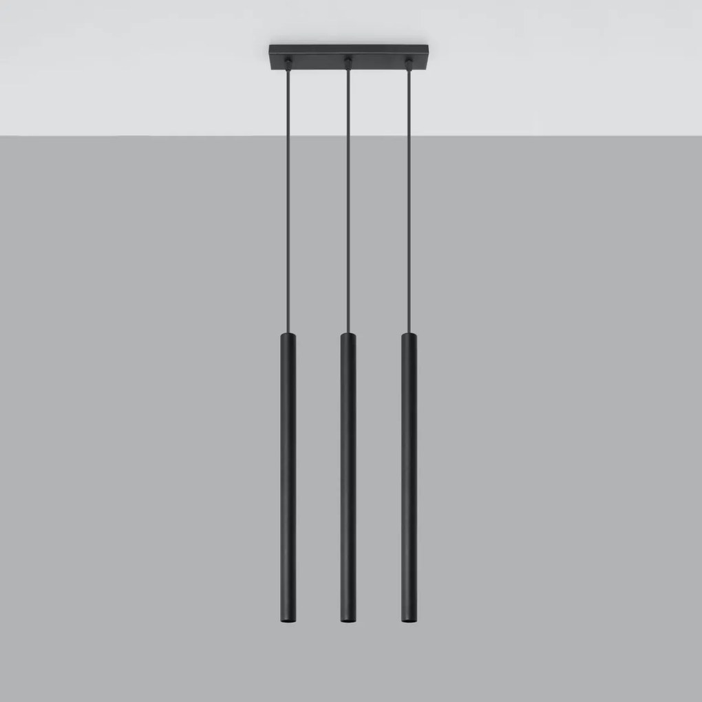 Sollux Lighting Závěsné svítidlo PASTELO 3 černé