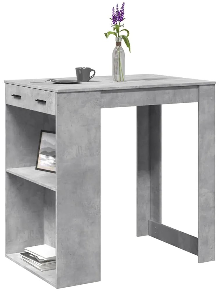 Barový stůl betonově šedý 102 x 70 x 103,5 cm kompozitní dřevo 3309324