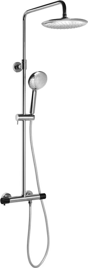 Sapho Sapho, SOLARIS sprchový sloup s termostatickou baterií, chrom/černá, WD139CB