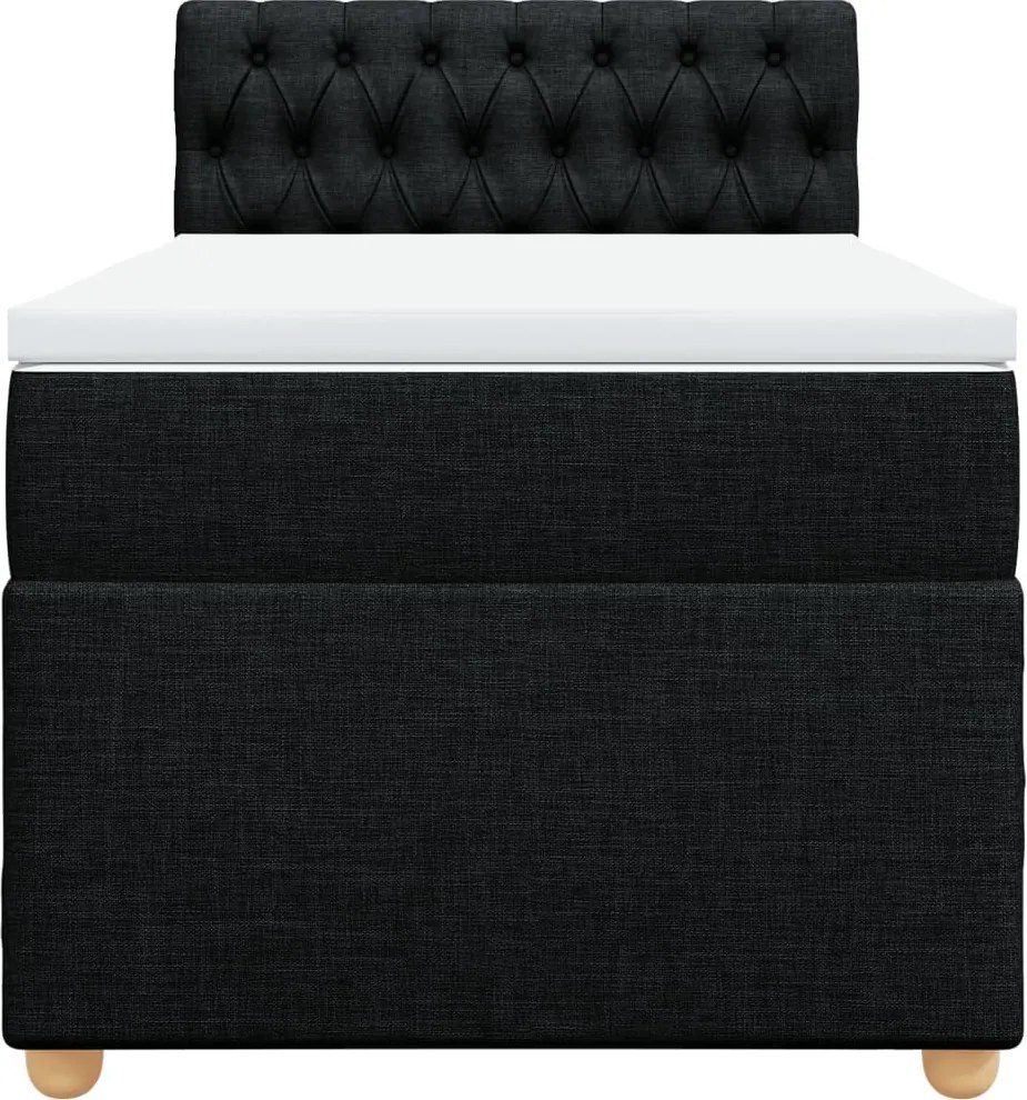 Box spring postel s matrací černá 80 x 200 cm textil 3286516