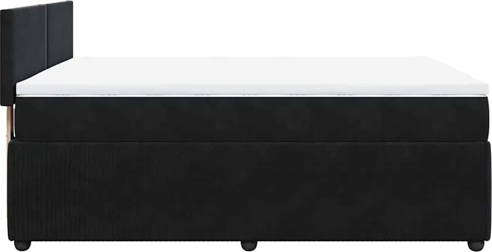 Box spring postel s matrací černá 140 x 190 cm samet 3290030