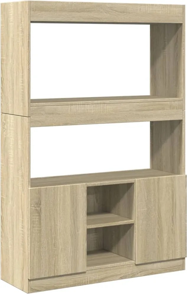 Skříň highboard dub sonoma 92 x 33 x 140 cm kompozitní dřevo 3309611