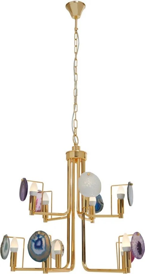 Kovové závěsné svítidlo ve zlaté barvě Glamour – Premier Housewares