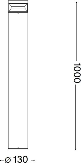 Ideal Lux - LED Venkovní lampa BOEING LED/14W/230V 100 cm IP65 antracit