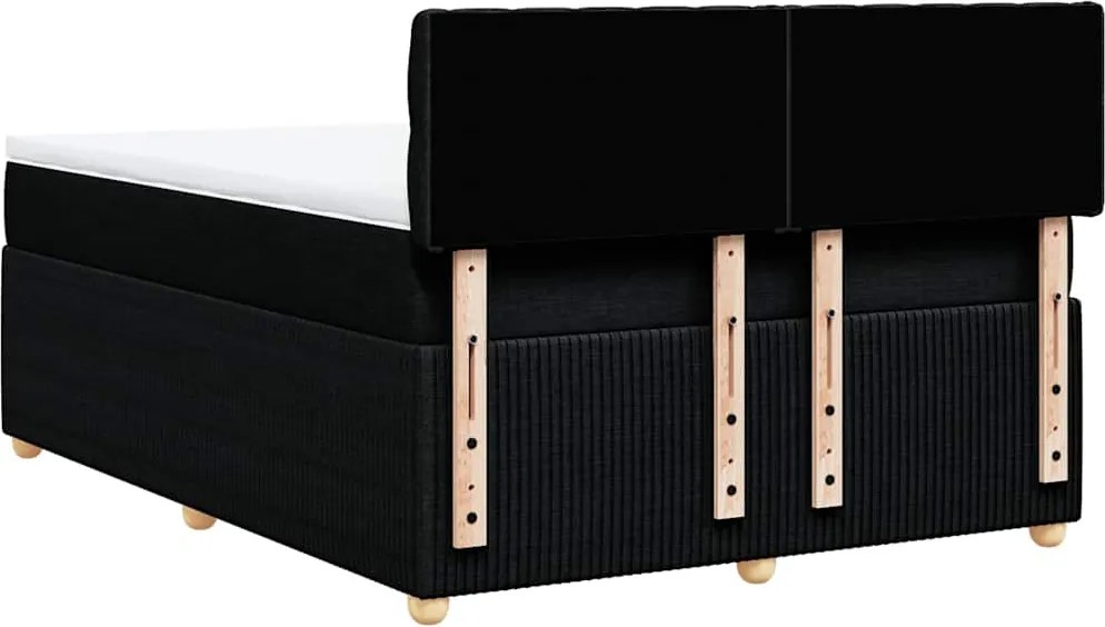Box spring postel s matrací černá 140 x 190 cm textil 3287460