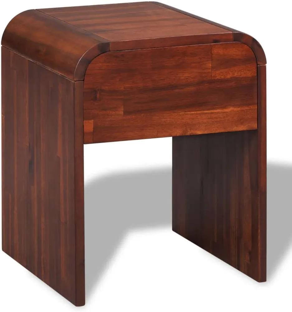 Noční stolek z masivního akáciového dřeva | 41,5x42x52 cm