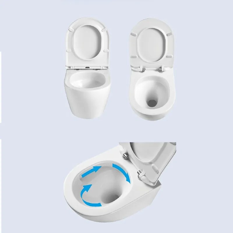 BPS-koupelny Závěsná WC mísa se SoftClose sedátkem HYD-4772, bílá