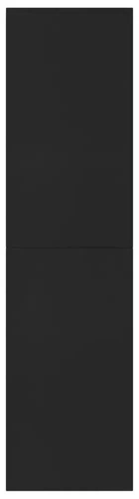Petromila Knihovna/zástěna do pokoje černá 155 x 24 x 160 cm dřevotříska