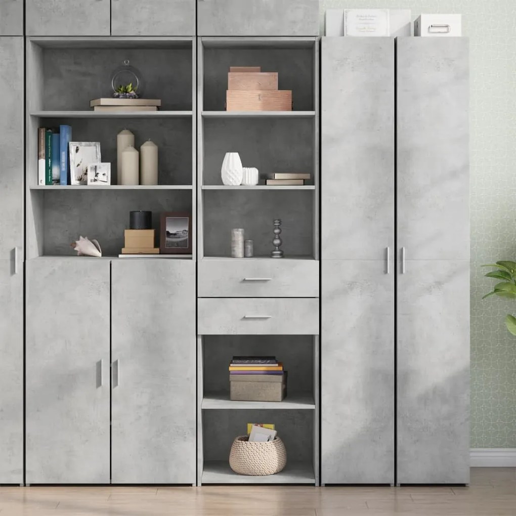 Skříň highboard betonově šedá 50x42,5x185 cm kompozitní dřevo