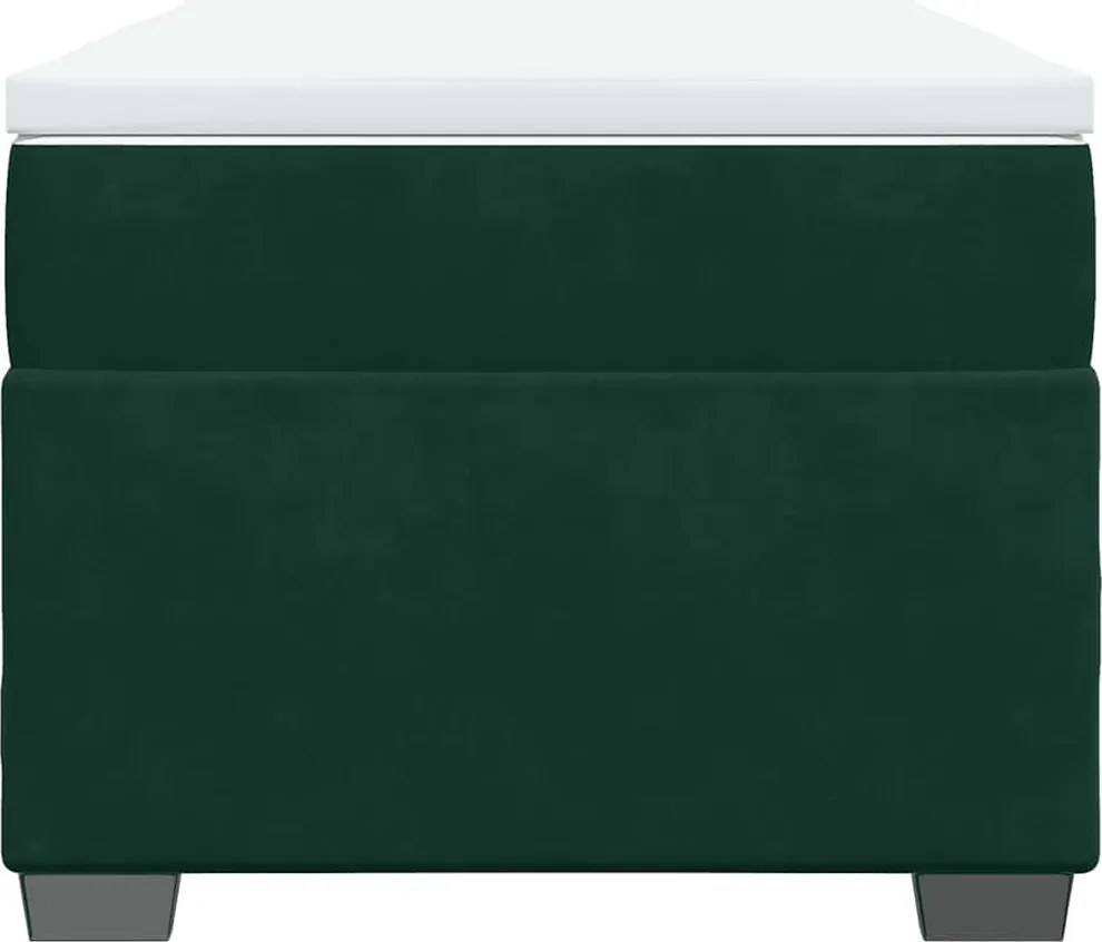 Box spring postel s matrací tmavě zelená 100x200 cm samet 3285266