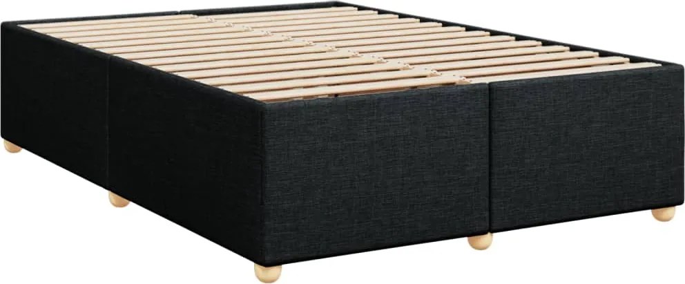 Rám postele bez matrace černý 140 x 190 cm textil 3284731