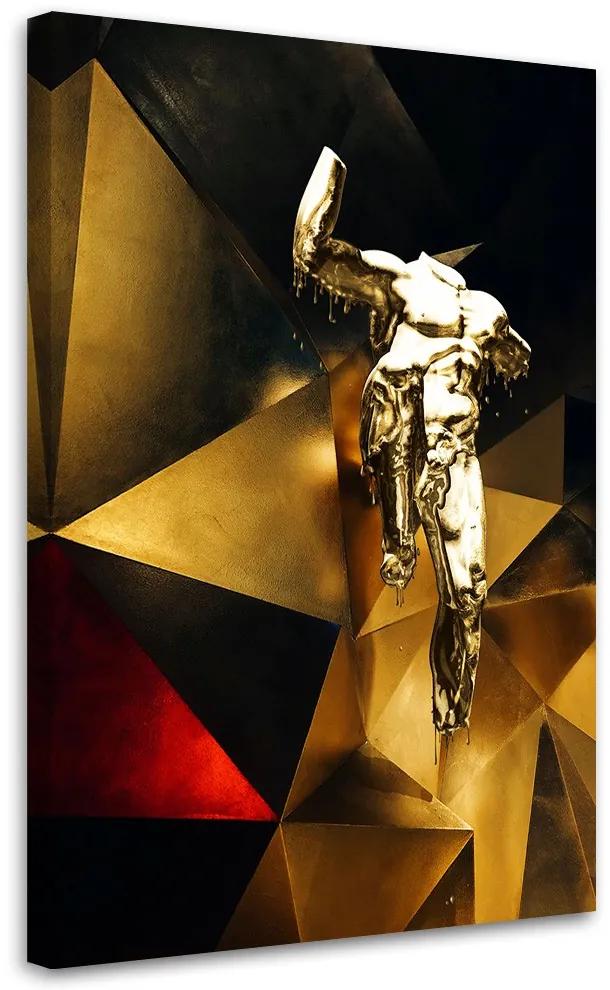 Gario Obraz na plátně Moderní zlatá postava - Gab Fernando Rozměry: 40 x 60 cm