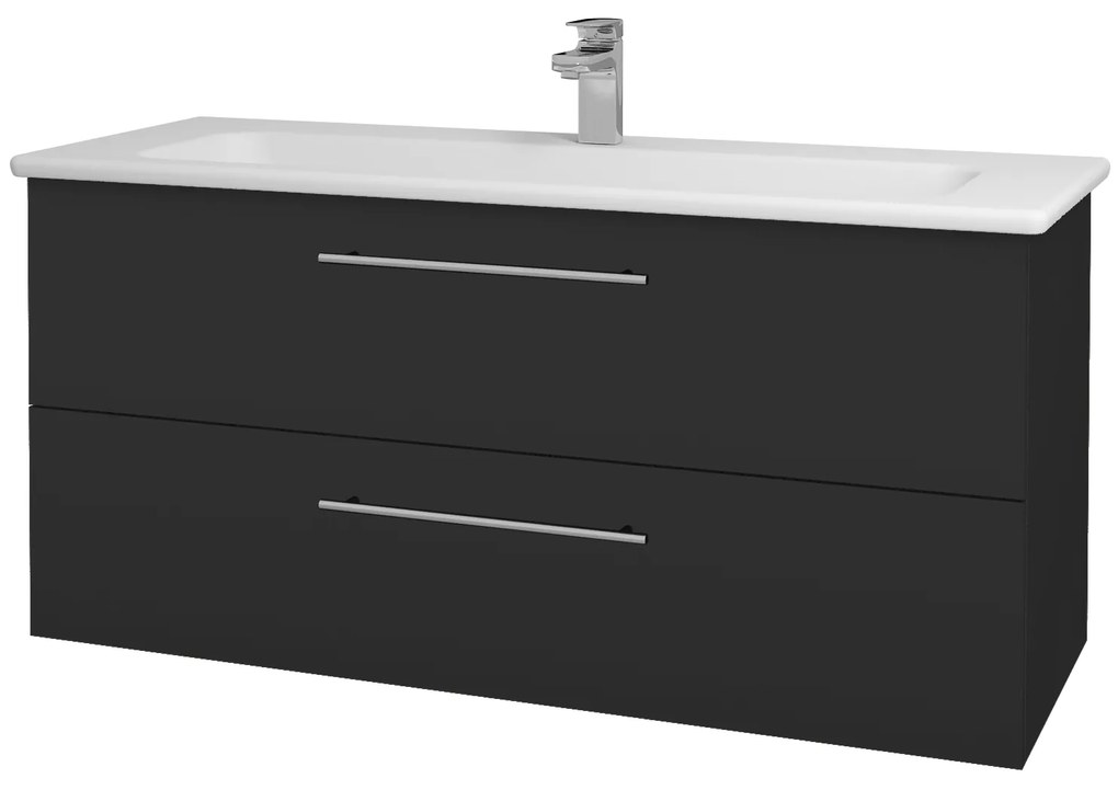 Dřevojas Koupelnová skříň GIO SZZ2 120 Varianta: N01 Bílá lesk / Úchytka T04 / D02 Bříza