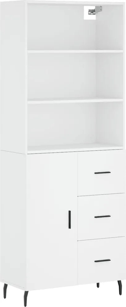 Skříň highboard bílá 69,5 x 34 x 180 cm kompozitní dřevo 3189461