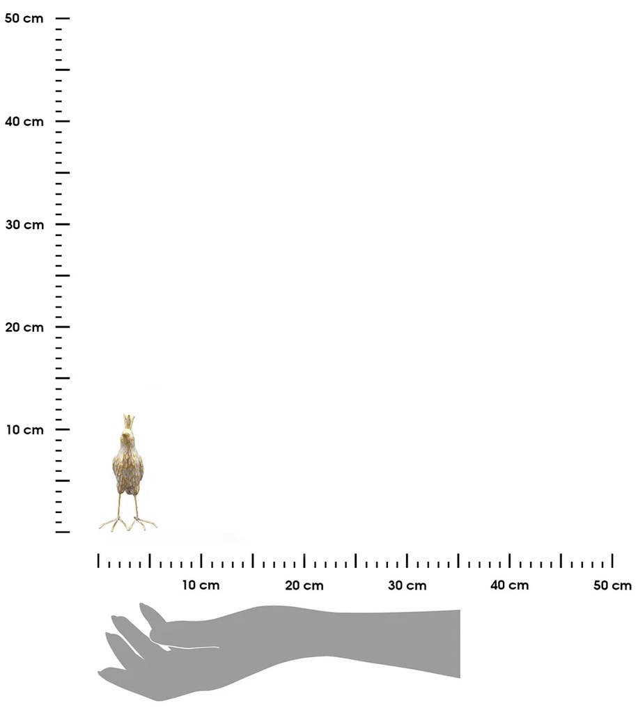 Zahradní figurka z polyresinu Jude, sada 2ks, 11,5 cm, zlatá
