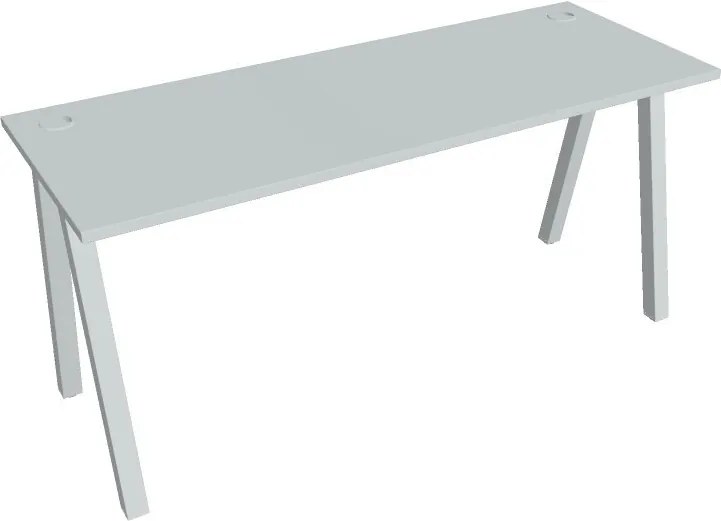 Kancelářský pracovní stůl Hobis UEA 1600, bílá RAL 9016, deskabuk
