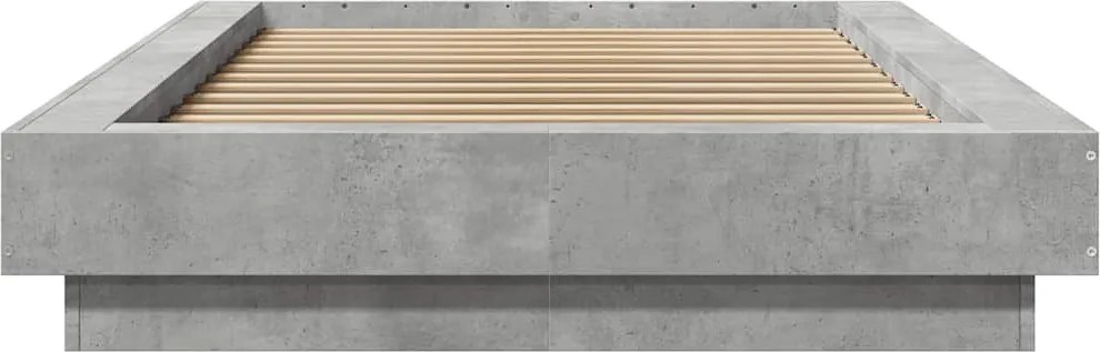 Rám postele betonově šedý 100 x 200 cm kompozitní dřevo 3281206
