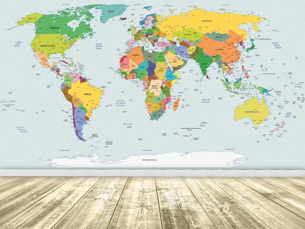 Fototapeta - Mapa světa - země (152,5x104 cm)