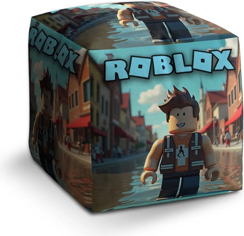 Sablio Taburet Cube ROBLOX Město - 50x50x50 cm
