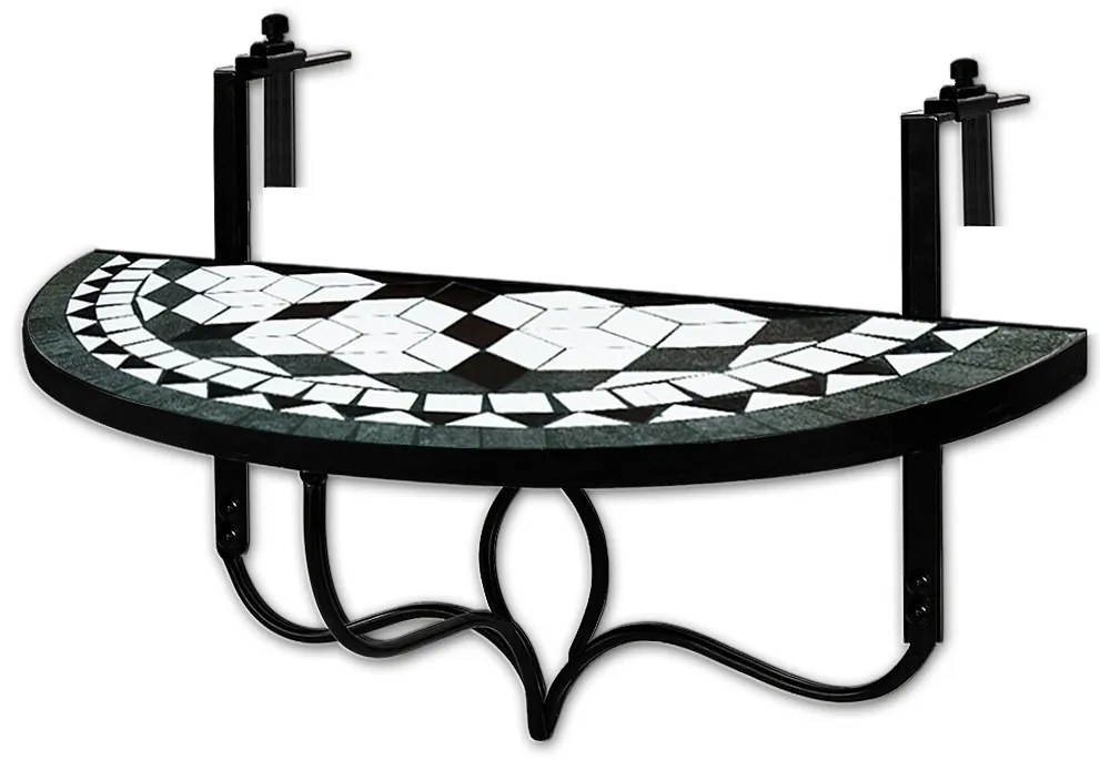 Závěsný balkónový stolek s mozaikou D1247 Dekorhome | BIANO