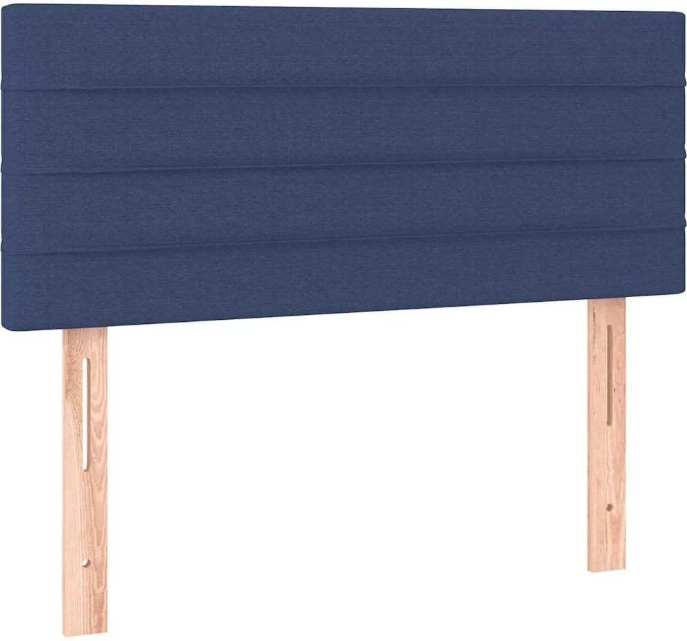 Box spring postel s matrací modrá 90x200 cm textil 3140111