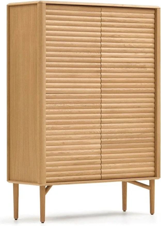 Skříňka v dekoru dubu v přírodní barvě 104,5x144x40 cm Lenon – Kave Home