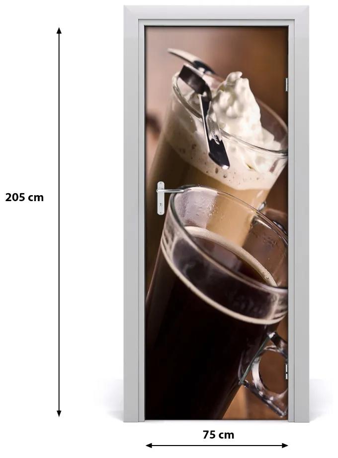 Fototapeta na dveře samolepící káva Frappe 75x205 cm