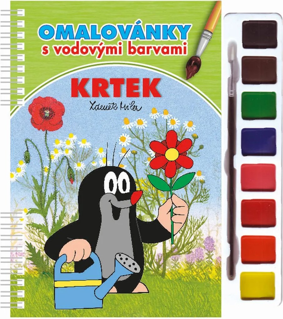 Akim Omalovánky s vodovými barvami a štětcem Krtek 3