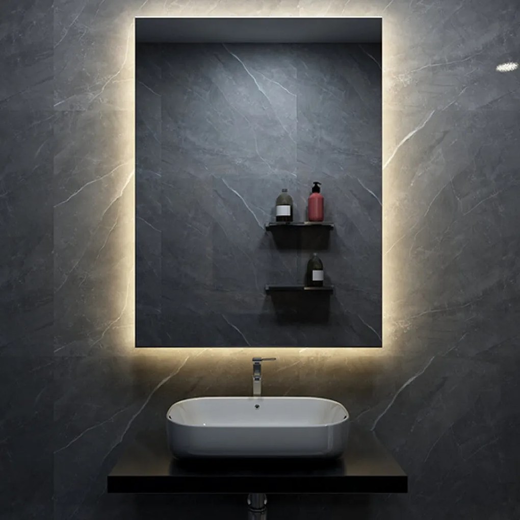 Chytré infrazrcadlo SMART MIRROR 250W | Výhřevnost 4,5 m2 | 60x80 cm | WiFi termostat | Dálkové ovládání | LED světlo | Zrcadlo na výšku